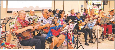 Aloha Club celebrates with group ukulele performance - Leisure World Weekly
